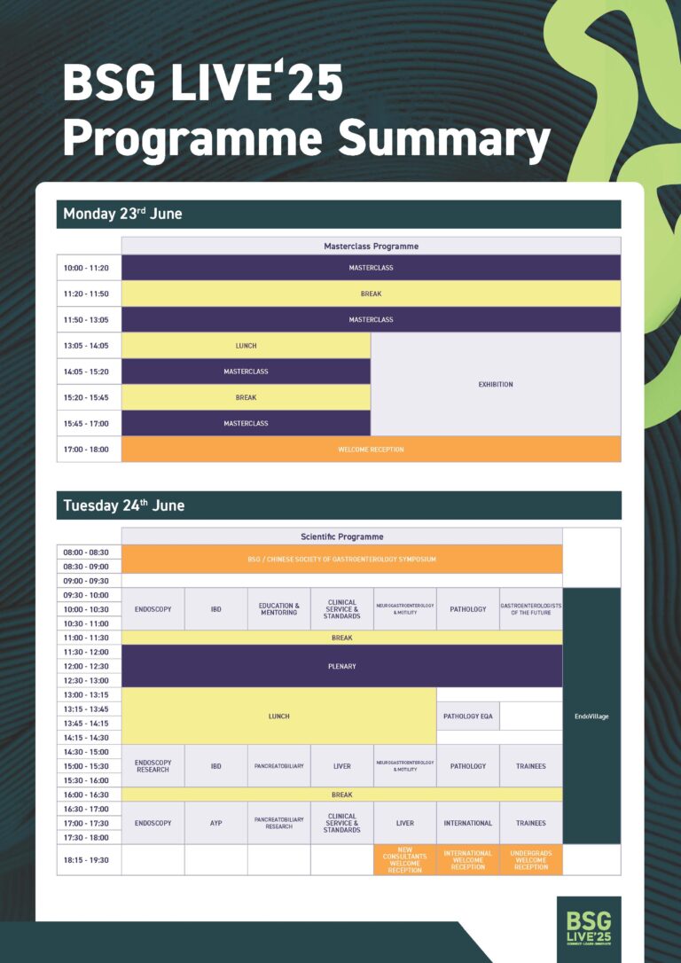 Programme - BSG LIVE 2025