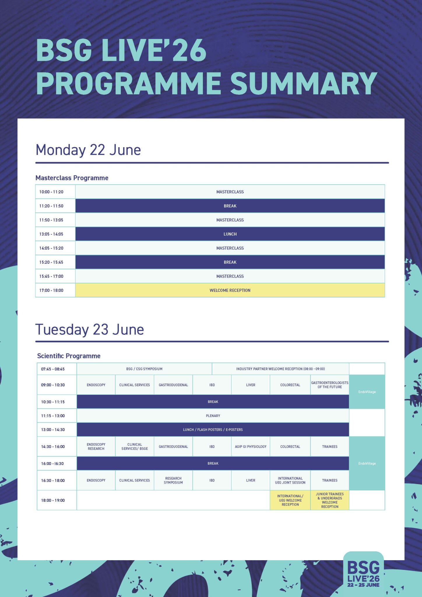 Programme - BSG LIVE 2026