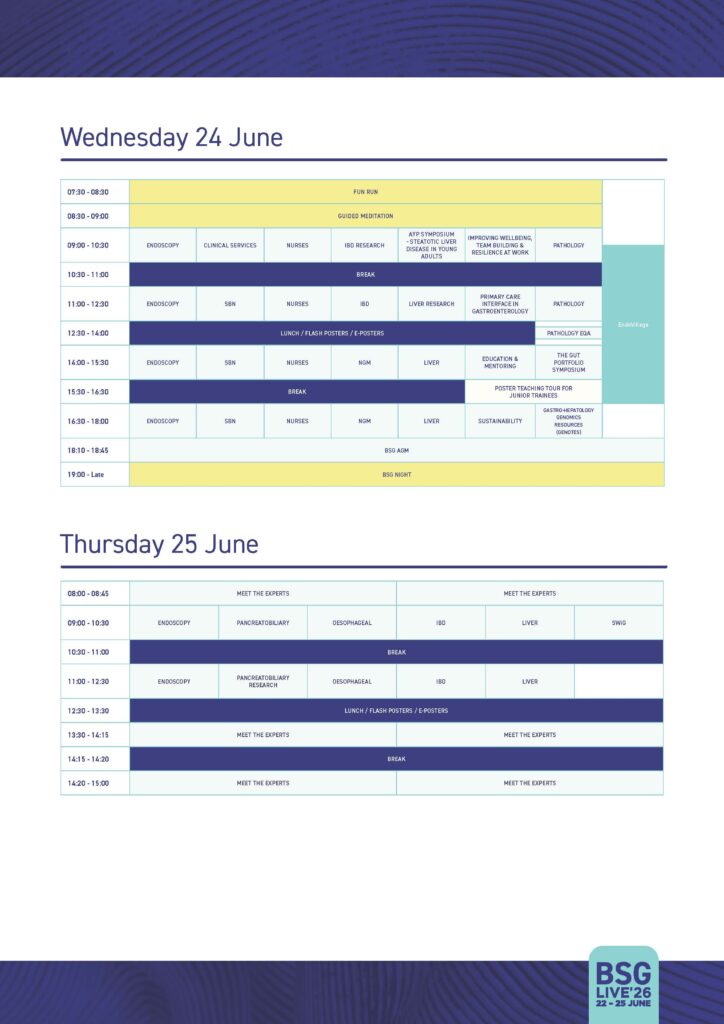 Programme - BSG LIVE 2026